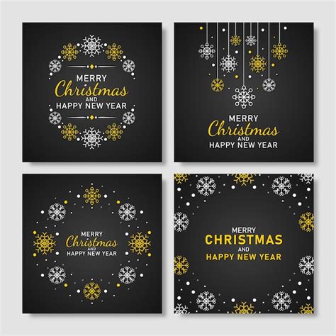 Рождество и новый год фон со снежинками Премиум векторы