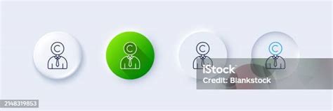 저작권자 선 아이콘입니다 작가 사람 기호입니다 선 아이콘 벡터 3차원 형태에 대한 스톡 벡터 아트 및 기타 이미지 3차원