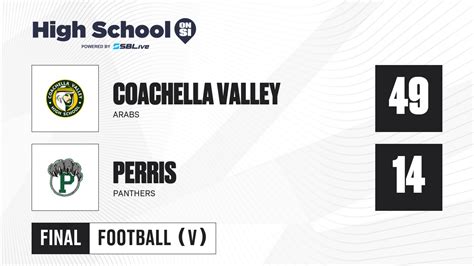 Coachella Valley Vs Perris Football Nov 14 2025 High School On Si