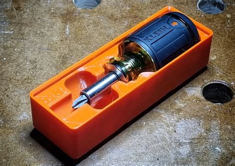 Gridfinity Klein Tools Stubby 32308 Screwdriver Holder By A Gonz
