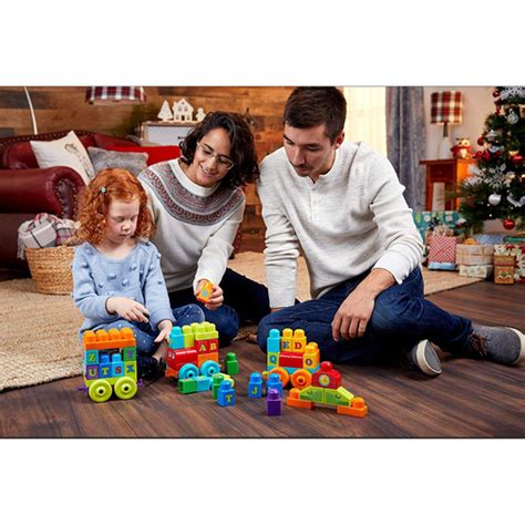 Mega Bloks 60 Pieces First Builders Alphabet Train Set The Entertainer