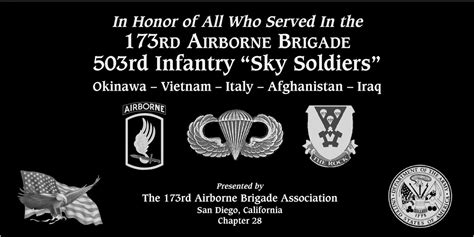 Na 173rd Airborne Brigade 503rd Infantry Regiment Sky Soldiers Mt
