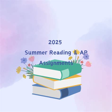 2025 Summer Reading And Ap Assignments Central Regional School District