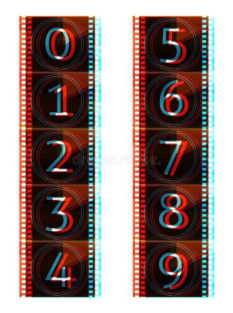 Countdown Numbers Flip Counter Vector Isolated Set Retro Style Flip Clock Or Scoreboard