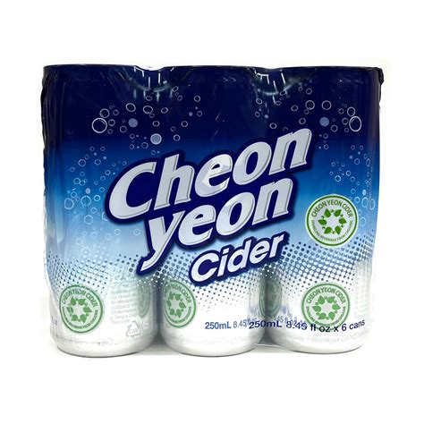 Ilhwa Cheon Yeon Cider 일화 천연 사이다 6cans