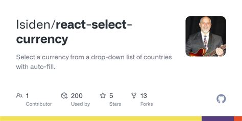github lsiden react select currency select a currency from a drop