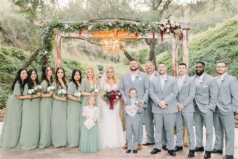 Elegant Sage Grey Garden Wedding Sage Green Bridesmaid Dress Sage