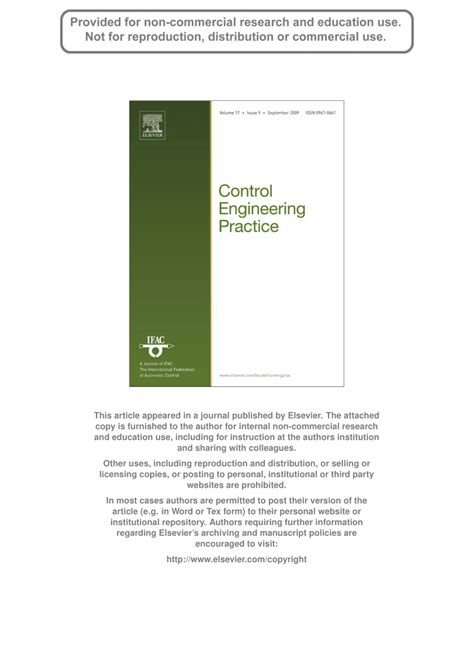 Pdf A Practical Approach To Disturbance Decoupling Control