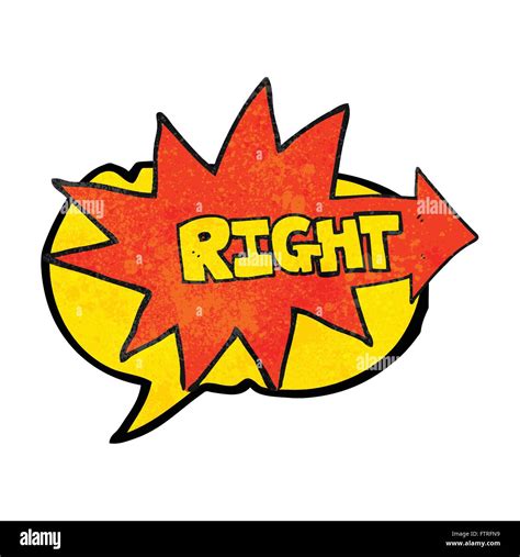 Freehand Drawn Texture Speech Bubble Cartoon Right Symbol Pointing