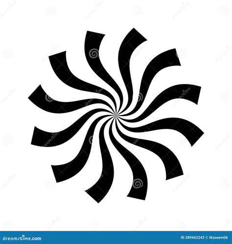 Black Curved Lines Swirl Circle Logo Vector Stock Vector Illustration Of Spiral Striped