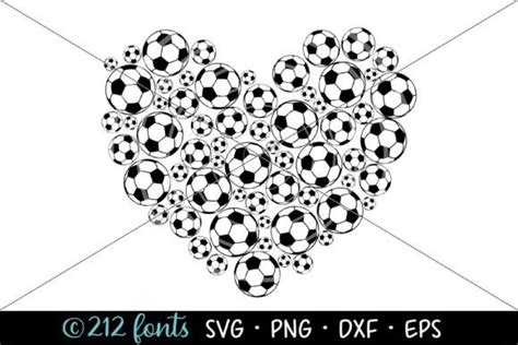 Soccer Football Love Heart Graphic SVG Graphic By 212 Fonts Creative
