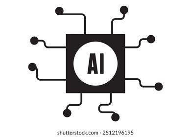 Artificial Intelligence Ai Processor Chip Icon Stock Vector Royalty Free Shutterstock