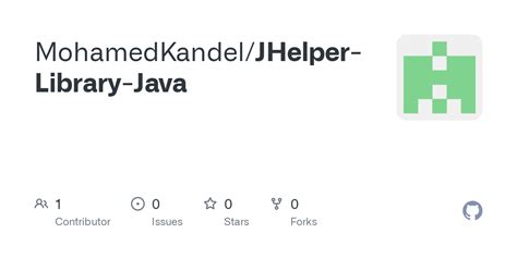 github mohamedkandel jhelper library java