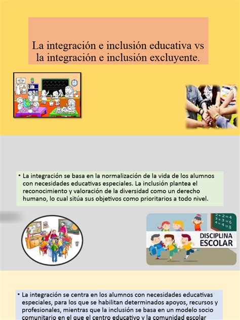 La Integración E Inclusión Educativa Vs La Integración E Inclusion
