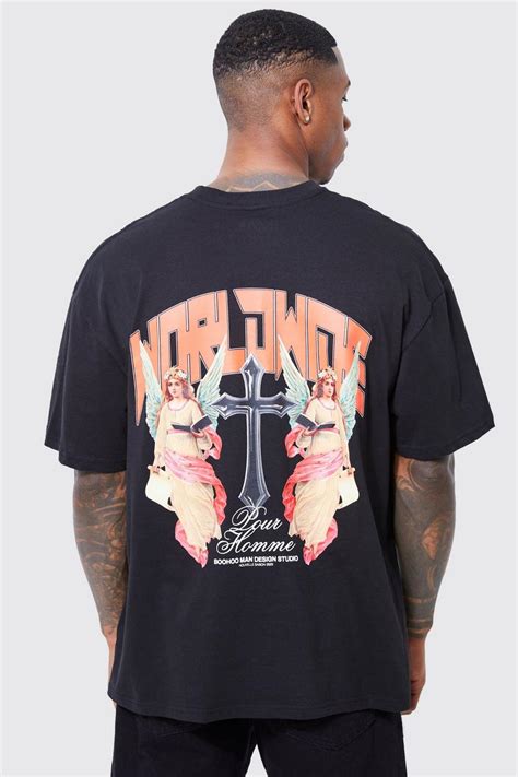 Oversized Fallen Angel Graphic T Shirt Boohoo Uk