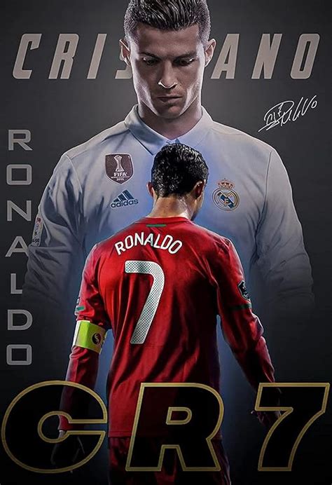 Cr7 Cristiano Ronaldo Poster For Wall Art Signed Football