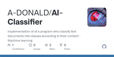 Github A Donaldai Classifier Implementation Of Of A Program Who
