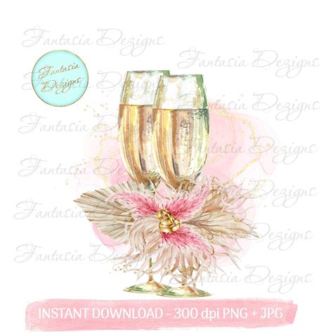 Wedding Champagne Glass Clip Art