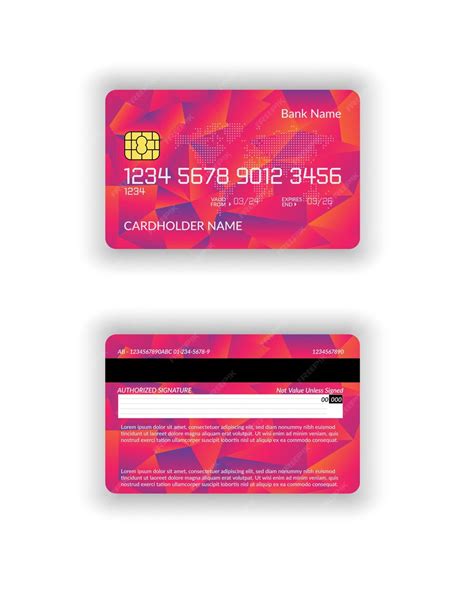 Premium Vector Templates Of Credit Card Design Credit Card Vector Isolated On A White Background