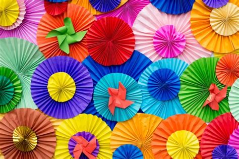 Colorful Japanese Fan Seamless Pattern — Stock Vector © Yuzach 10129071