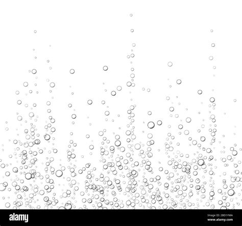 Underwater Fizzing Bubbles Soda Or Champagne Carbonated Drink Sparkling Water Isolated On