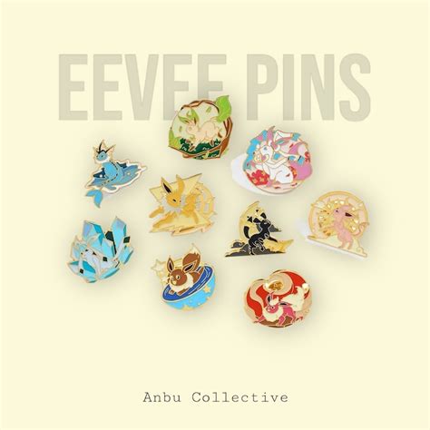 Eevee Evolution Enamel Pins Etsy