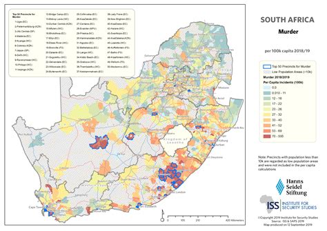 Map Top 50 Murder Areas 201819 Crimehub