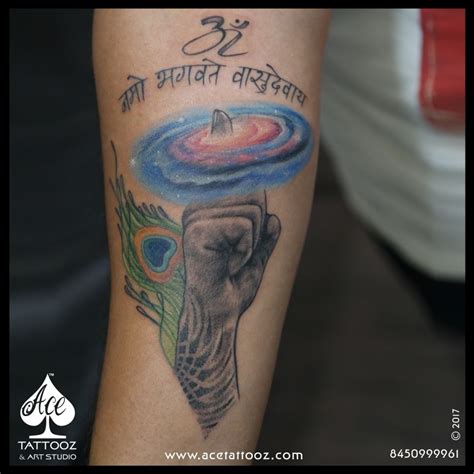 Lord Krishna With Sudarshan Chakra Tattoo Ace Tattoo Chakra Tattoo