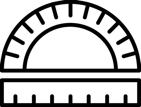 Protractor Line Icon 10589766 Vector Art At Vecteezy