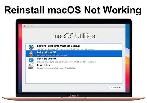 How To Fix Reinstall Macos Not Working On Macbook Proair