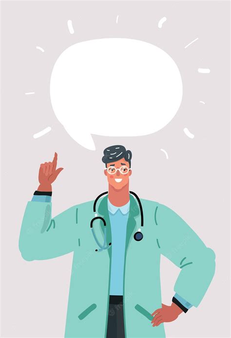 Premium Vector Smiling Male Doctor