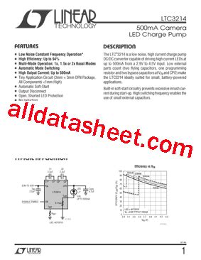 LTC3214 Datasheet(PDF) - Linear Technology
