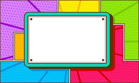 빈 간판 만화 배경 프리미엄 벡터