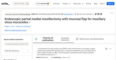 Endoscopic Partial Medial Maxillectomy With Mucosal Flap For Maxillary Sinus Mucoceles [scite
