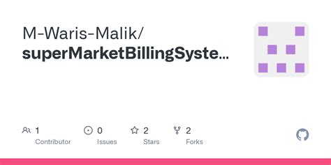 Github M Waris Malik Supermarketbillingsystem Withfilehandling