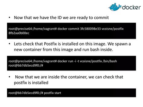 Installing And Running Postfix Within A Docker Container From The Command Line Pptx