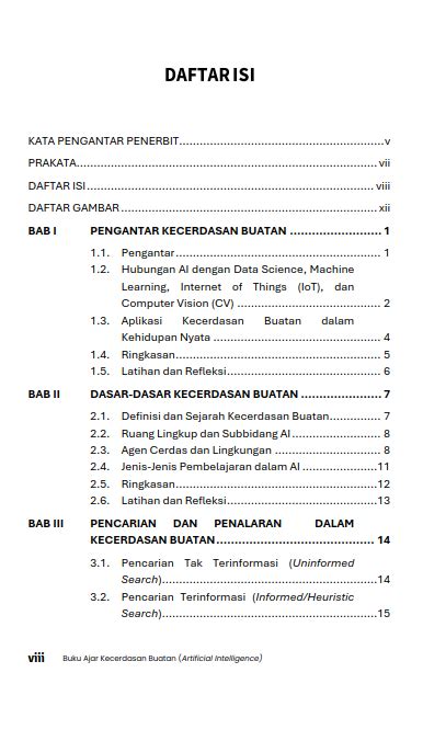 E Book Buku Ajar Kecerdasan Buatan Artificial Intelligence