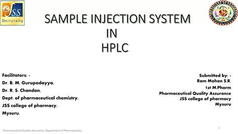 Sample Injection System In Hplc Pptx Sample Injection System In Hplc Pptx