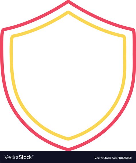Line Shield Security Protection Web Symbol Vector Image