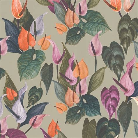 Foliage Flow Wallpaper In Green I Love Wallpaper