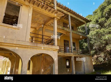 Historic Abandoned Military Buildings On Angel Island San Francisco