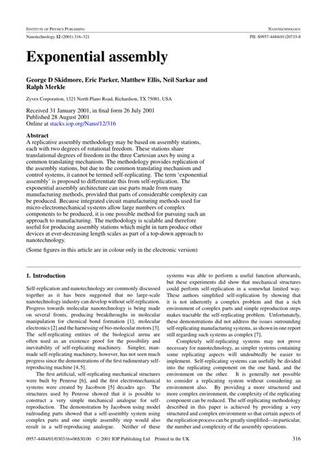 Pdf Exponential Assembly