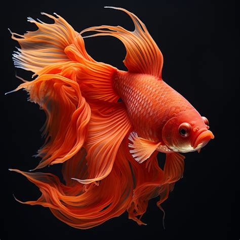 Premium Photo Nice Vibrant Orange Colored Goldfish Generative Ai