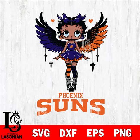 Phoenix Suns Anglel Black Fan Girl Betty Boop Lasoniansvg