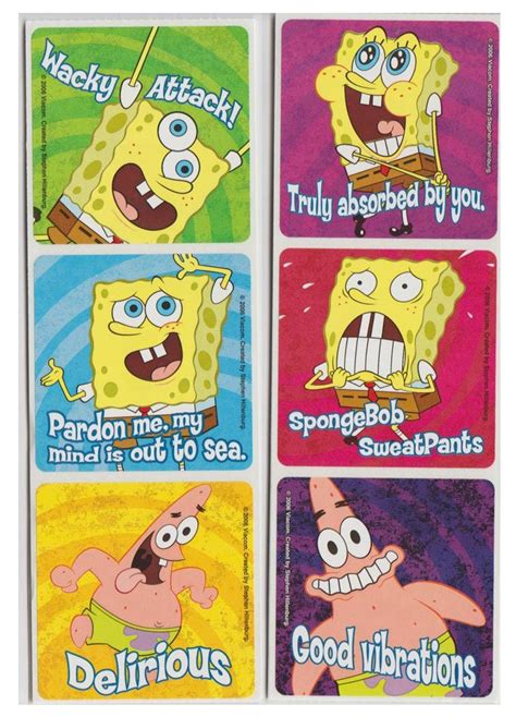 25 Spongebob Wacky Licensed Stickers 2 5 X 2 5 Party Favors Etsy