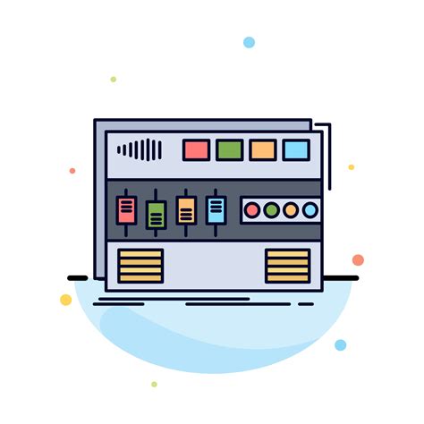 Audio Mastering Module Rackmount Sound Flat Color Icon Vector 18032843