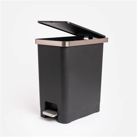 Eko緩降踏式塑膠垃圾桶20l 黑｜日用品｜hola 和樂家居