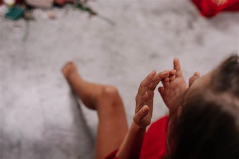 Premium Photo Woman Touching Herself With Her Hands