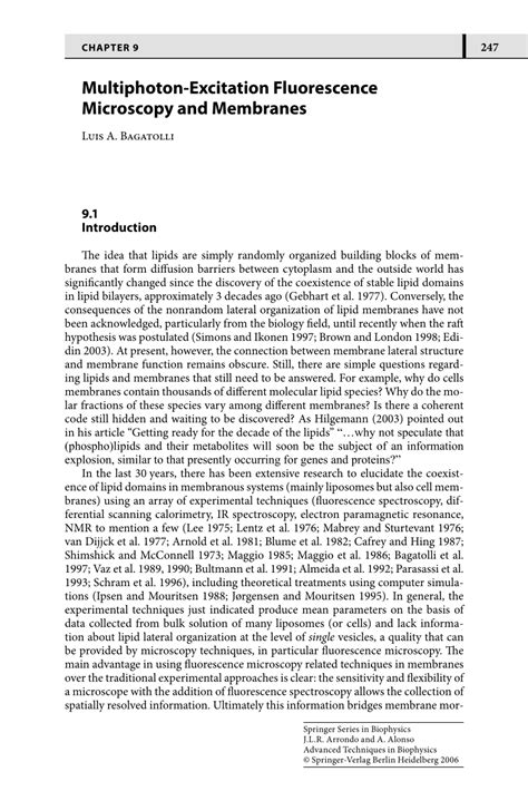 PDF Multiphoton Excitation Fluorescence Microscopy And Membranes
