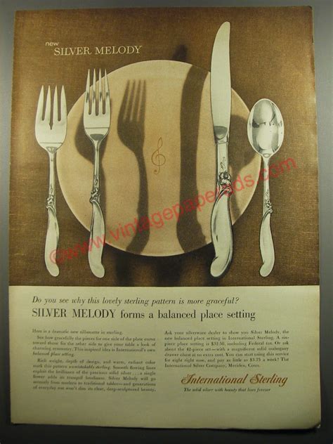 1955 International Sterling Silver Melody Silverware Adverti